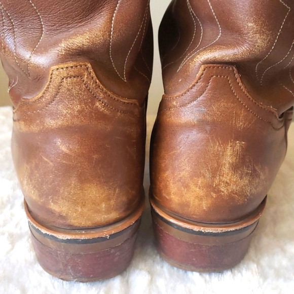 Tony Lama | Shoes | Vintage Usa Tony Lama Style 43 Brown Cognac Roper ...